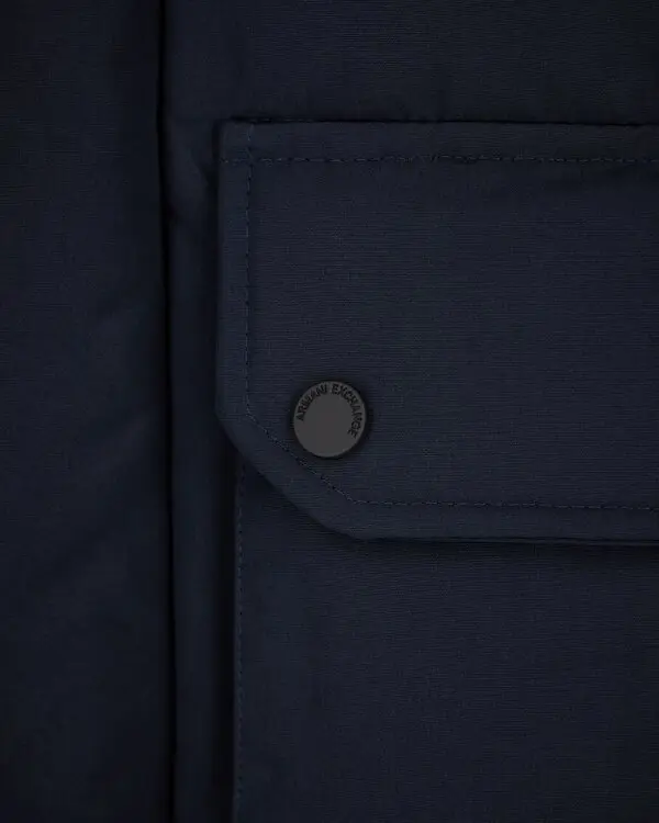 Armani Exchange Padded Trench Coat With Rib Details