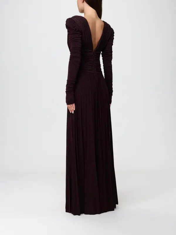 Elisabetta Franchi Maxi Dress With Ruched Detailing