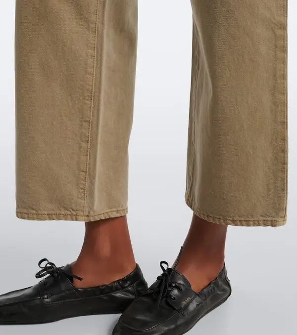 SLVRLAKE Hunter Cropped Wide-leg Jeans