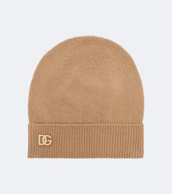 Dolce & Gabbana Dg Embellished Virgin Wool Beanie