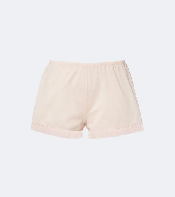 ERES Lightness Lace-trimmed Cotton Shorts