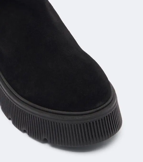 Bogner Turin Suede Shearling Trimmed Boots