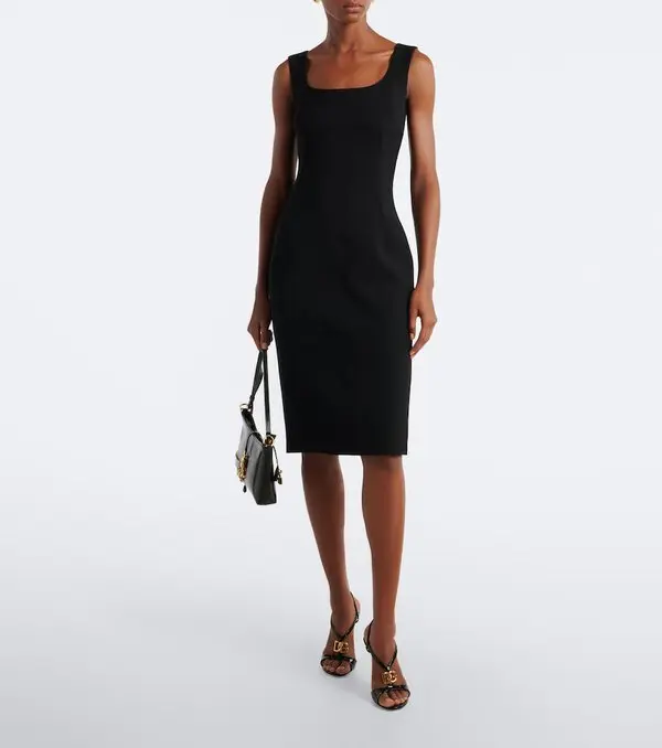 Dolce & Gabbana Virgin Wool Midi Dress