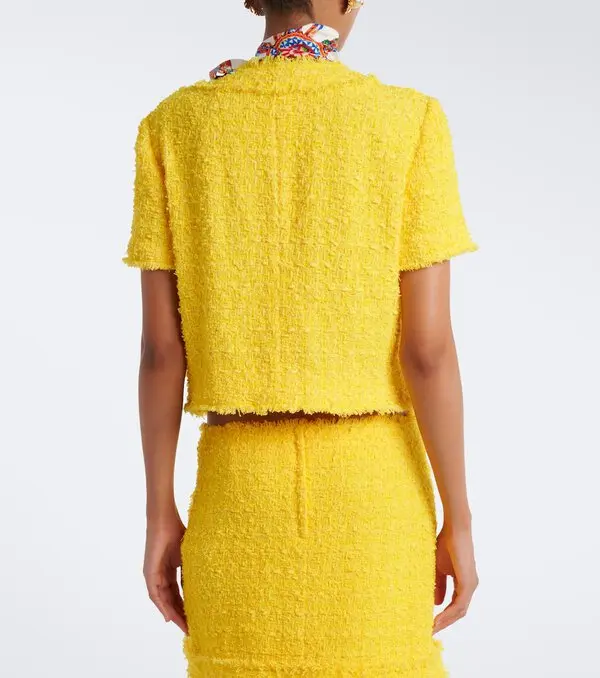Dolce & Gabbana Cotton-blend Boucle Jacket