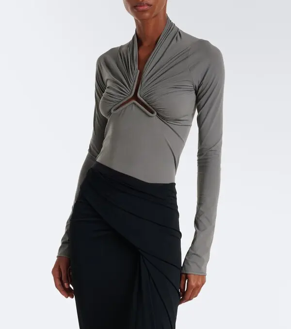 Rick Owens Gathered Jersey Top