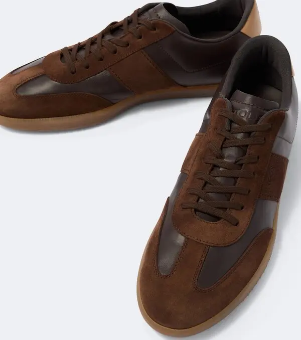 TOD'S Leather And Suede Sneakers