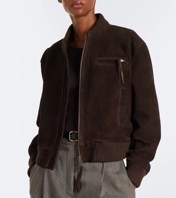ARMA Elysia Suede Bomber Jacket