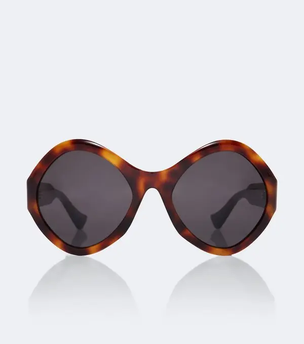 Valentino Garavani L'8 Vlogo Round Sunglasses - Brown