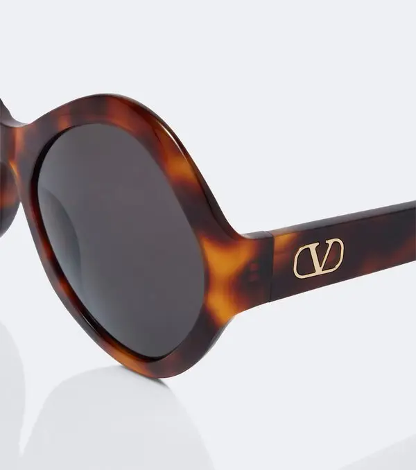 Valentino Garavani L'8 Vlogo Round Sunglasses