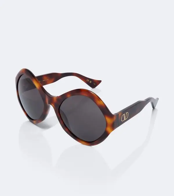 Valentino Garavani L'8 Vlogo Round Sunglasses