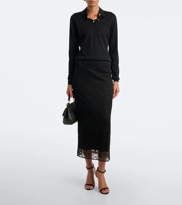 Dolce & Gabbana Lace Midi Skirt