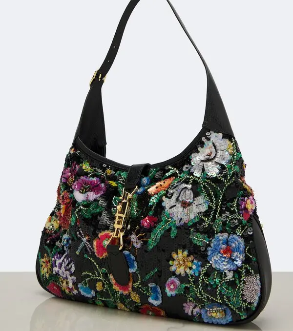 Gucci Jackie 1961 Medium Sequined Shoulder Bag