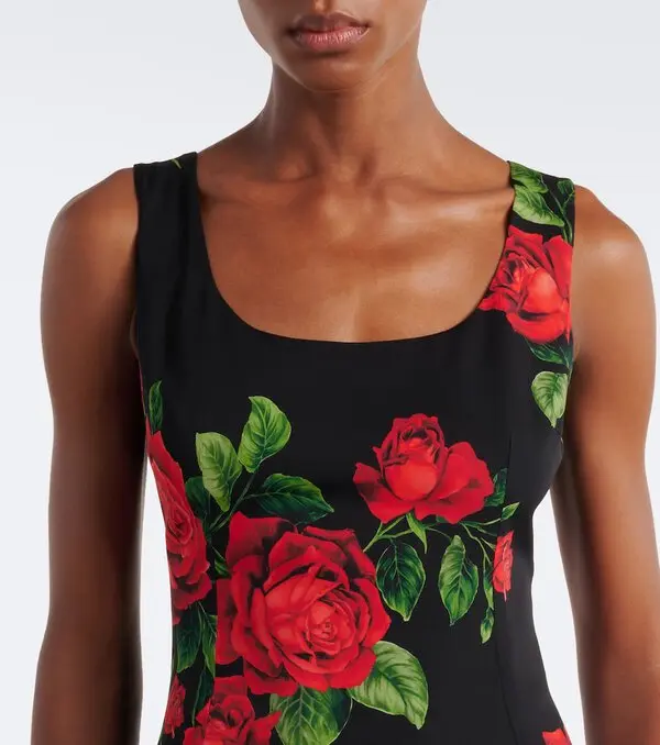 Dolce & Gabbana Floral Silk-blend Midi Dress