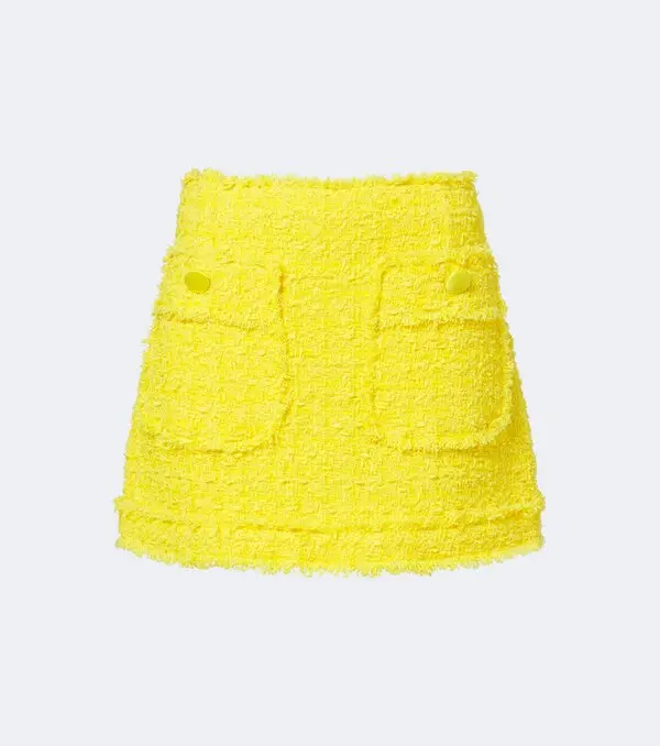 Dolce & Gabbana Cotton-blend Tweed Miniskirt