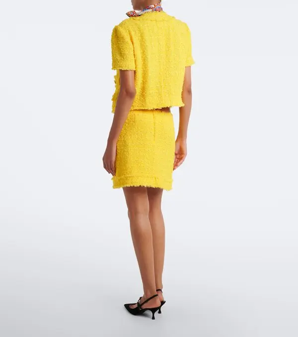Dolce & Gabbana Cotton-blend Tweed Miniskirt