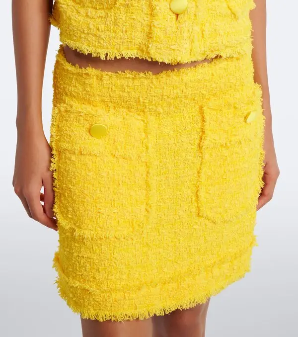 Dolce & Gabbana Cotton-blend Tweed Miniskirt