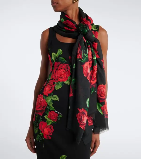 Dolce & Gabbana Floral Silk Scarf