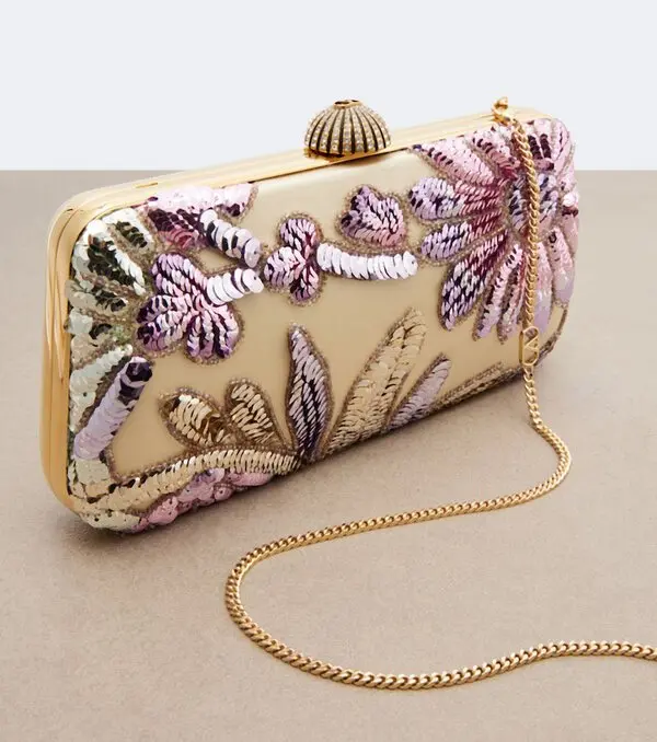 Valentino Garavani Carry Secrets Sequined Satin Clutch