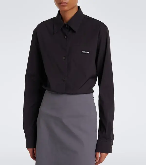 Miu Miu Cotton-blend Poplin Shirt