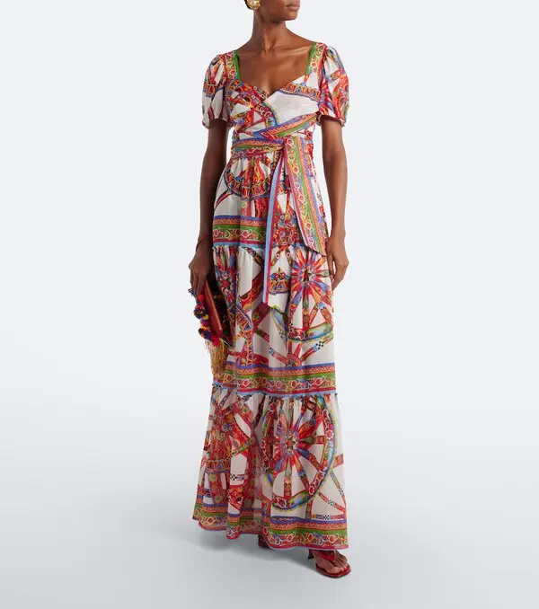 Dolce & Gabbana Carretto Cotton Maxi Dress