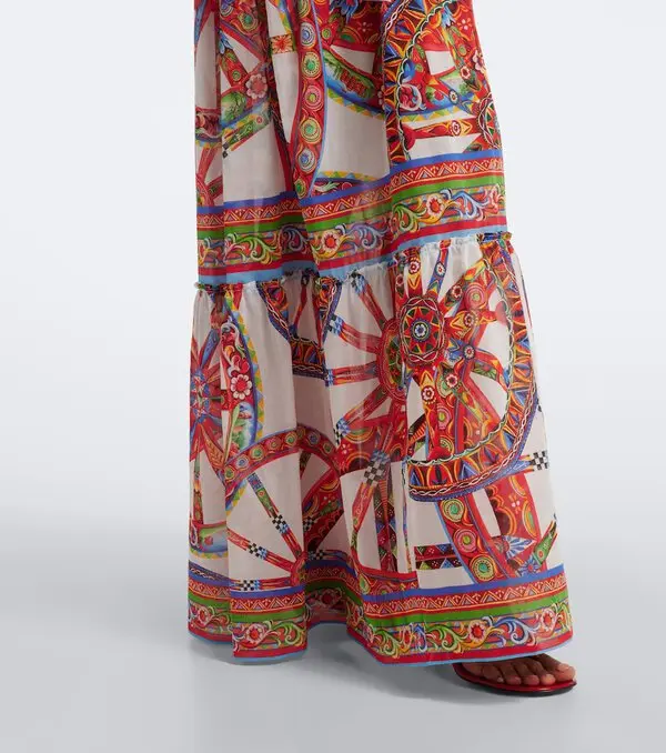 Dolce & Gabbana Carretto Cotton Maxi Dress