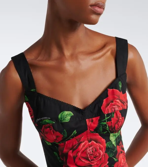 Dolce & Gabbana Floral Cotton-blend Bustier