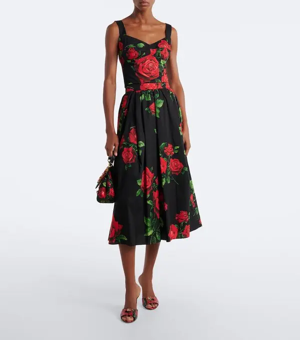 Dolce & Gabbana Floral Cotton-blend Bustier