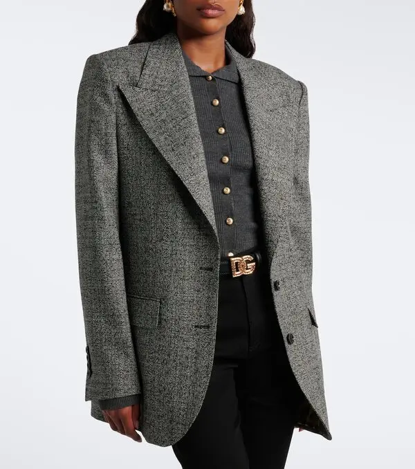 Dolce & Gabbana Virgin Wool Tweed Blazer