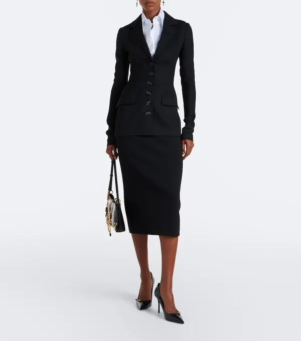 Dolce & Gabbana Wool-blend Pencil Skirt