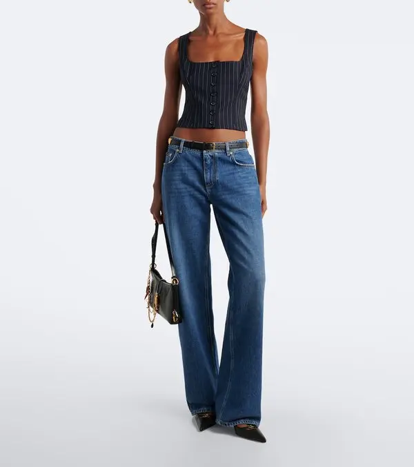 Dolce & Gabbana Pinstriped Wool-blend Vest