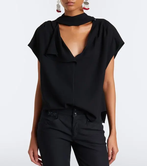 Isabel Marant Étoile Selene Tie-neck Crepe Blouse