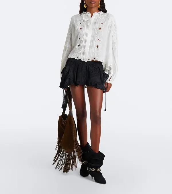 Isabel Marant Étoile Rubra Broderie Anglaise Ramie Blouse