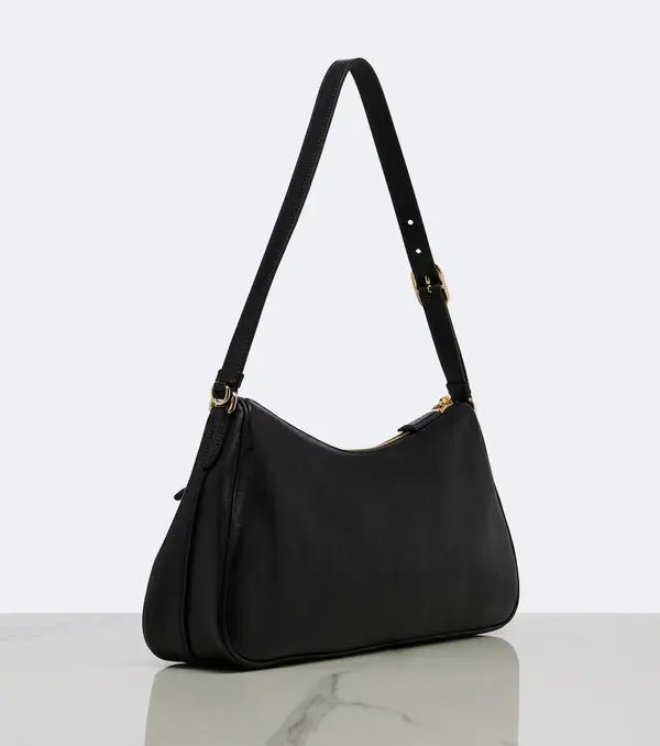 Prada Aimee Large Leather Shoulder Bag