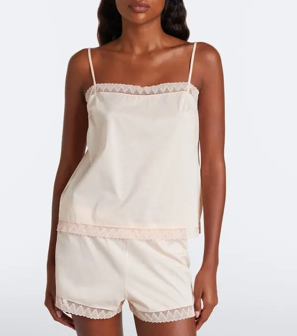 ERES Sensoriel Lace-trimmed Cotton Camisole