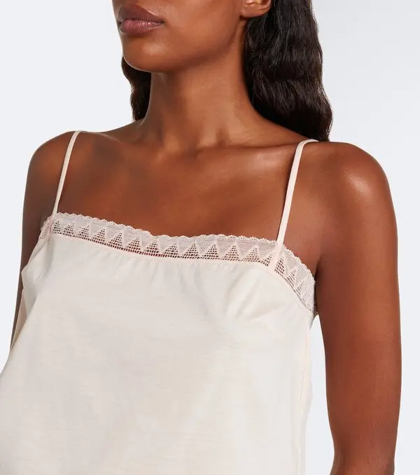 ERES Sensoriel Lace-trimmed Cotton Camisole