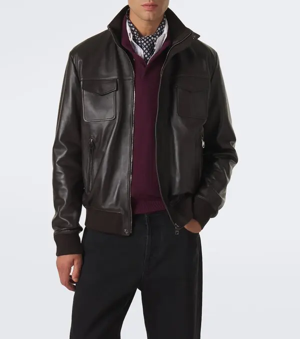 Dolce & Gabbana Leather Blouson Jacket
