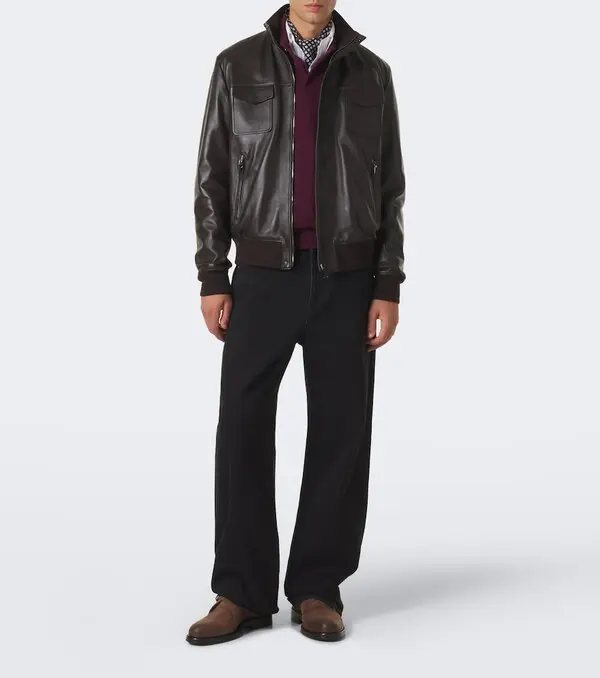 Dolce & Gabbana Leather Blouson Jacket