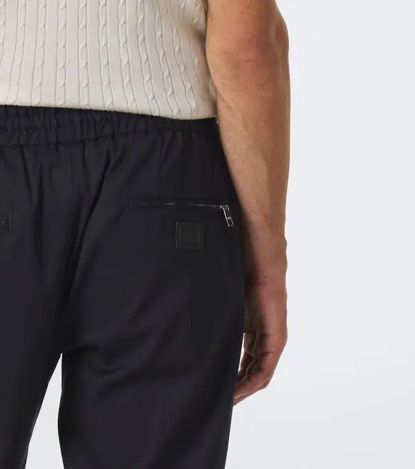 Dolce & Gabbana Wool-blend Gabardine Tapered Pants