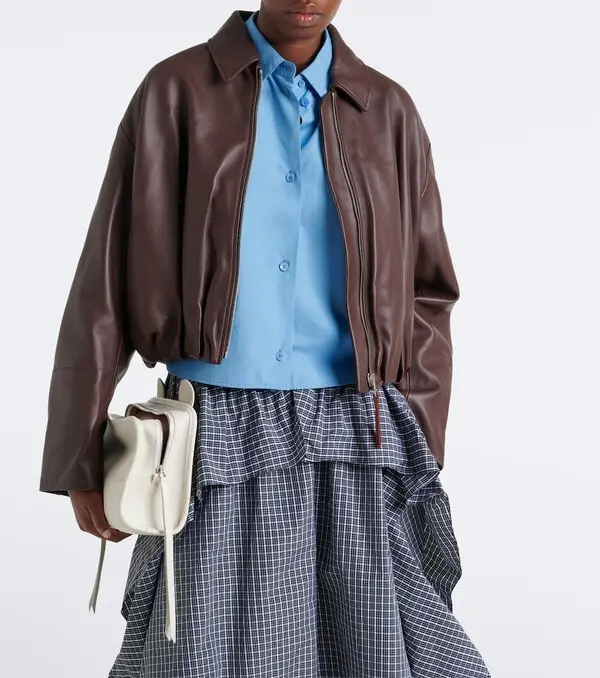 Loewe Draped Leather Jacket
