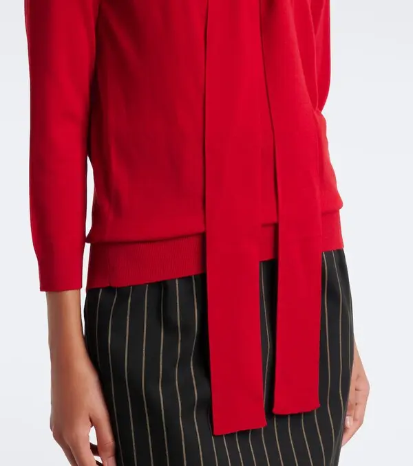 Dolce & Gabbana Bow-detail Virgin Wool Sweater