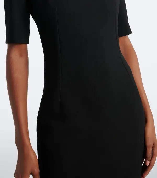 Dolce & Gabbana Virgin Wool Crepe Midi Dress