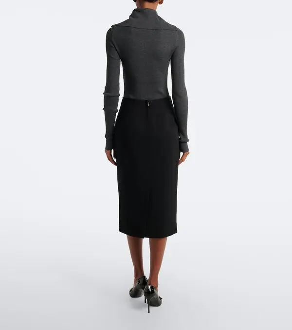 Dolce & Gabbana Virgin Wool Pencil Skirt