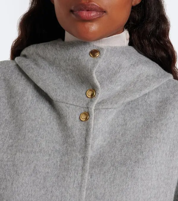 Moncler Anthrene Reversible Wool And Cashmere Down Coat