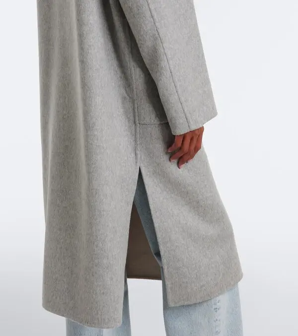 Moncler Anthrene Reversible Wool And Cashmere Down Coat