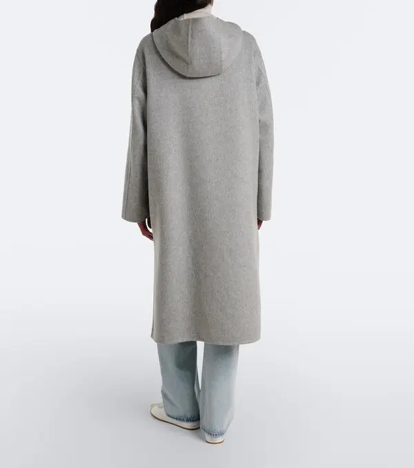 Moncler Anthrene Reversible Wool And Cashmere Down Coat