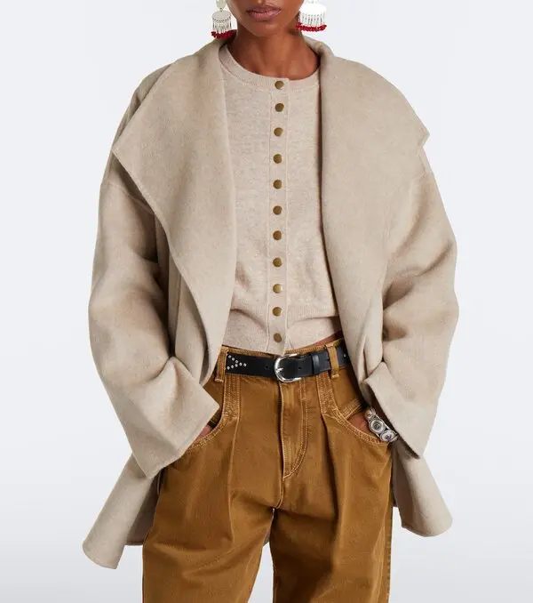 Isabel Marant Étoile Ceaton Wool And Cashmere Wrap Coat