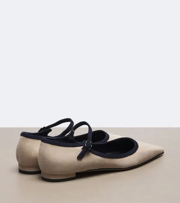 Manolo Blahnik Suede Ballet Flats