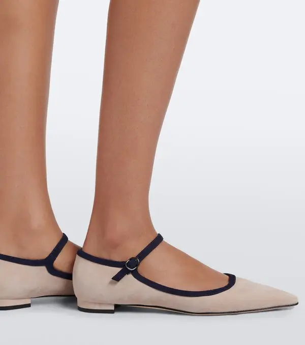 Manolo Blahnik Suede Ballet Flats