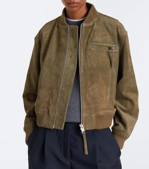 ARMA Elysia Suede Bomber Jacket