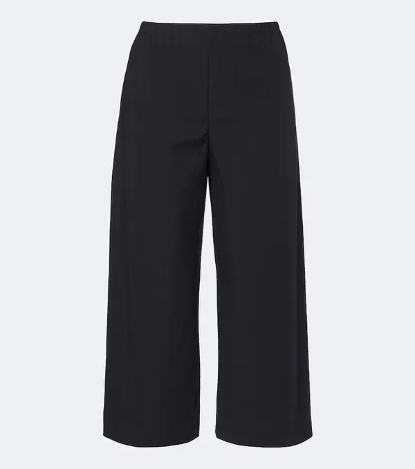 THE ROW Cosmo Cropped Wide-leg Wool Trousers